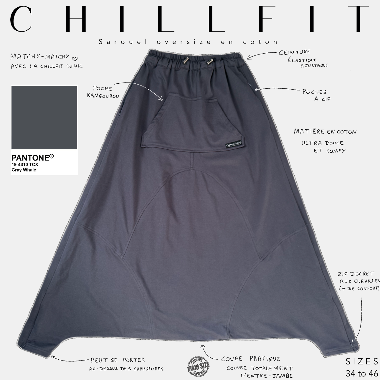 Sarouel oversize « CHILLFIT HAREM PANT » - OUMMI BASICS - OUMMI MUSLIM